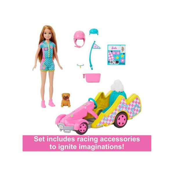 Barbie car racing store