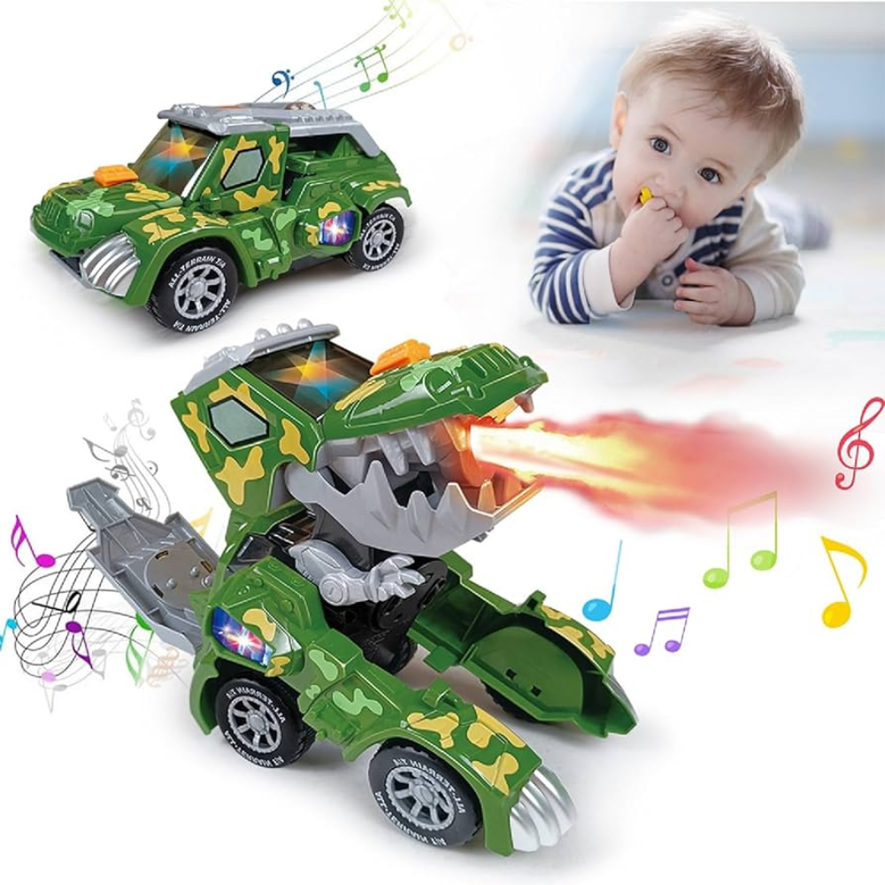 Dinosaur Transforming Car with Steam Function – Toys4you