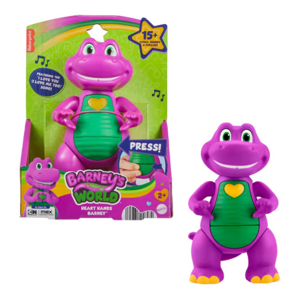 Fisher-Price Barney's World Heart Hands Barney Toy Figure With Music ...