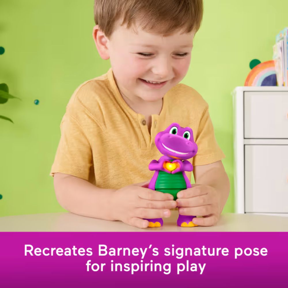 Fisher-Price Barney's World Heart Hands Barney Toy Figure With Music ...