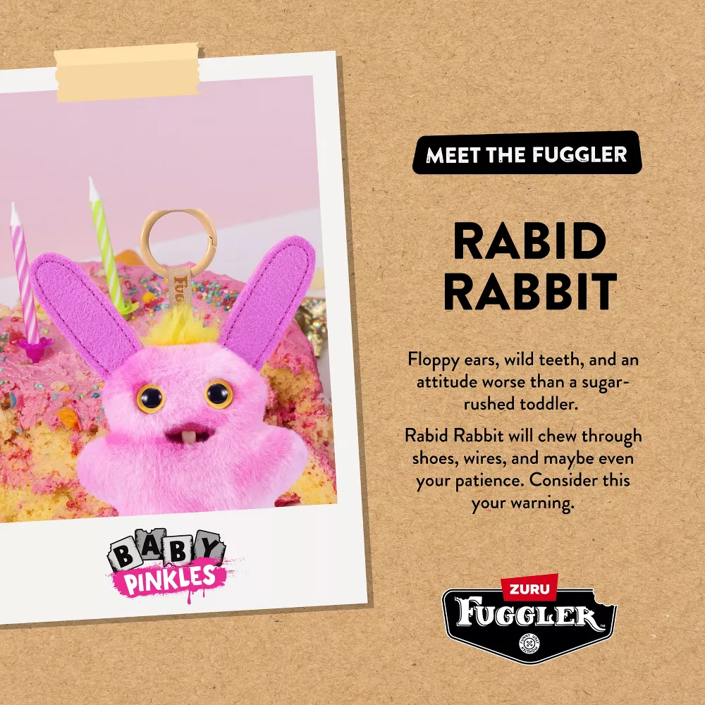 Fuggler Baby Pinkles Rabid Rabbit Stuffed Animal – Toys4you