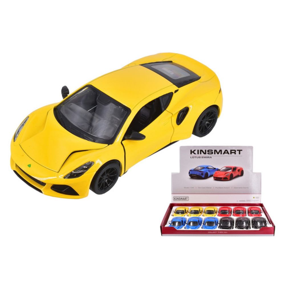 Die-Cast 1:34 Lotus Emira Car (Assorted Colours - One Supplied) – Toys4you