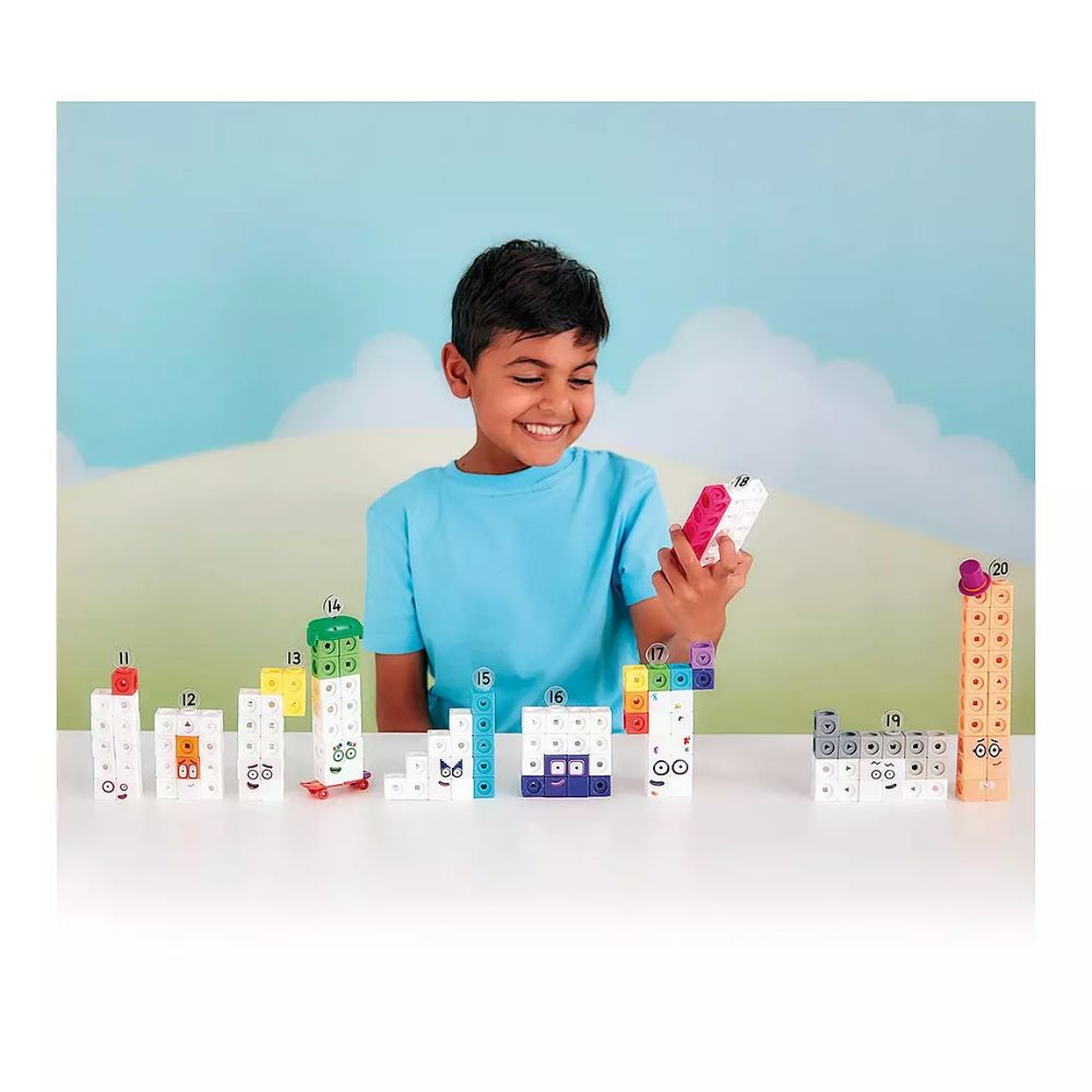 LEARNING RESOURCES MathLink Cubes Numberblocks 11-20 Activity Set ...