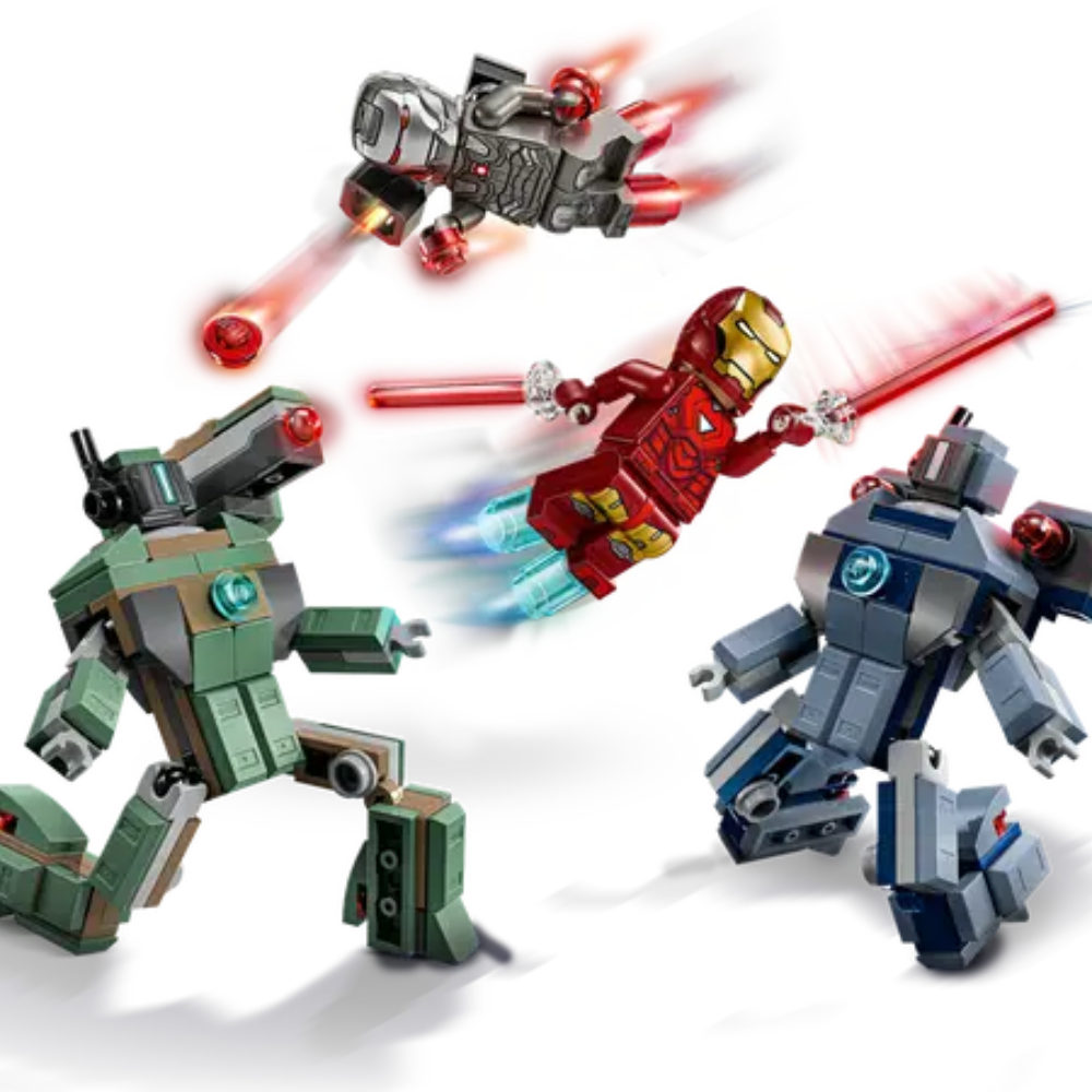 LEGO Marvel 76320 Iron Man & War Machine vs Hammer Drones Set (Pre Ord ...