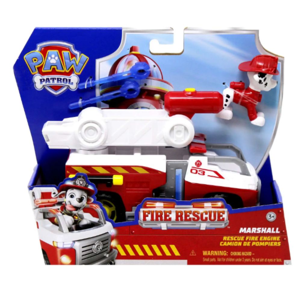 Paw Patrol Fire Rescue Marshall Rescue Fire Engine Vehicle & Figure ...