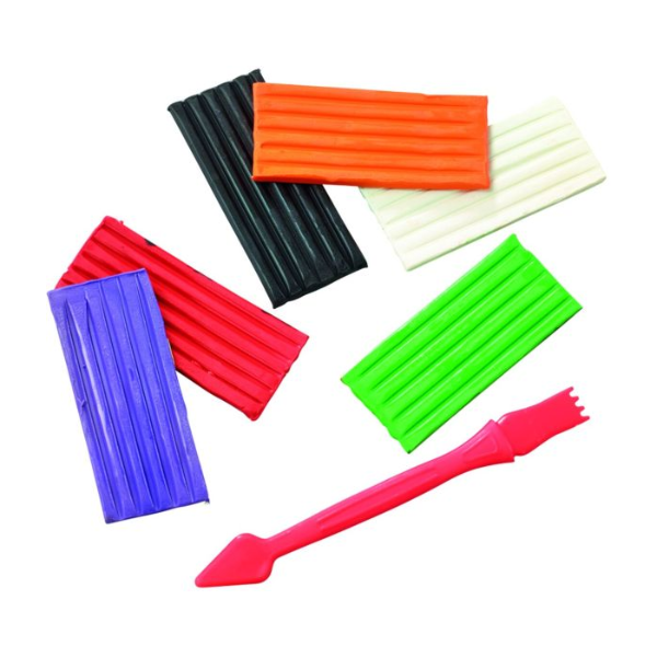 Plasticine Basix 6 Colours Modelling Clay – Toys4you