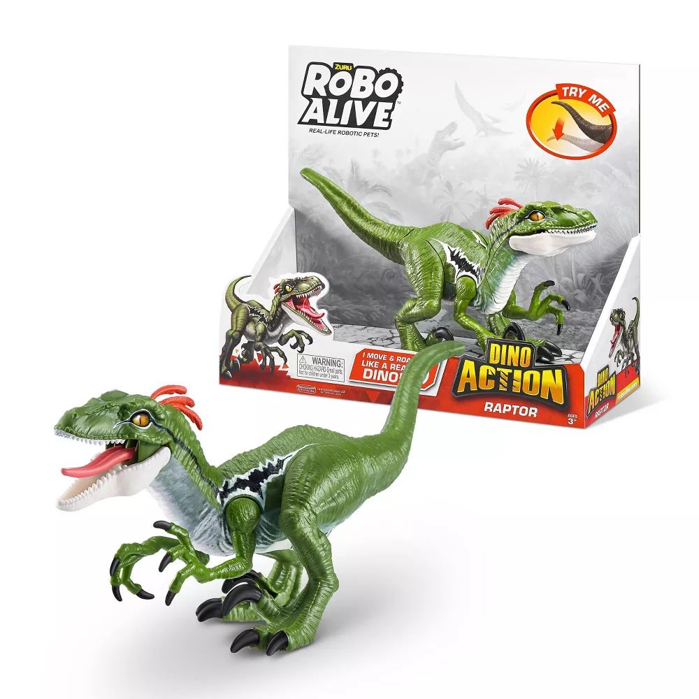Dinosaur Toys For Boys Robo Dino Raptor Robotic Figure Zuru Robo Alive