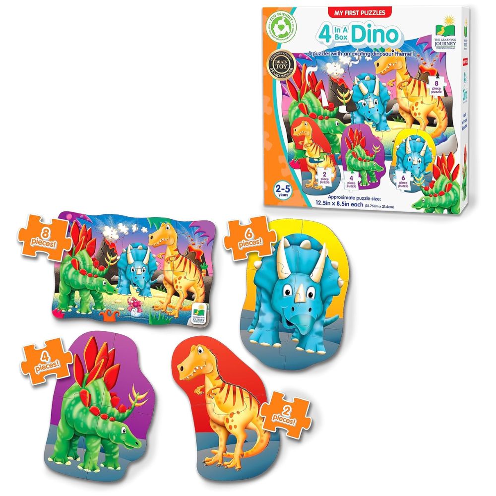 The Learning Journey Dino My First Puzzle Sets (Box of 4) – Toys4you