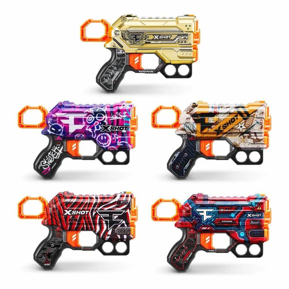 X-Shot Skins FaZe Clan Menace Mystery Blaster (4 Darts) by ZURU – Toys4you